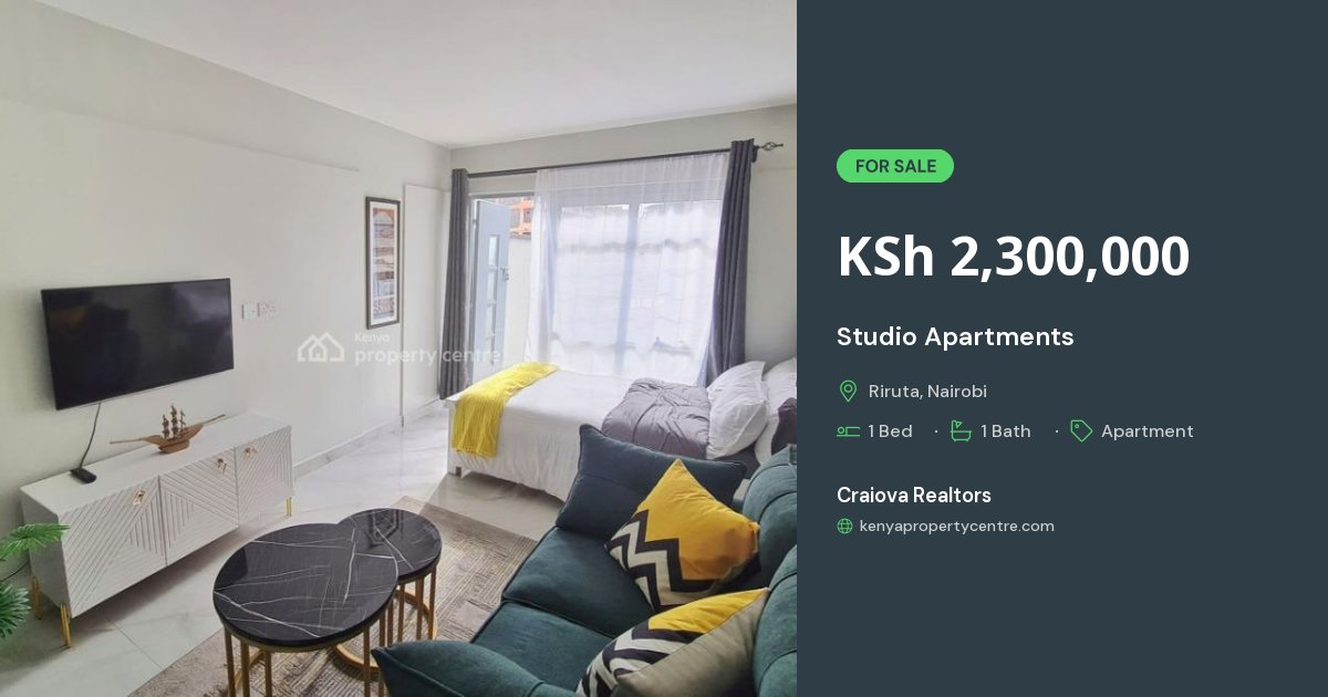 For Sale: Studio Apartments , Naivasha Road, Riruta, Nairobi | 1 Beds ...