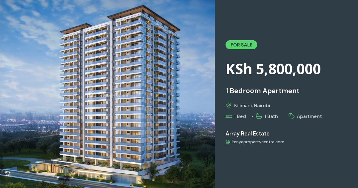 For Sale: 1 Bedroom Apartment, Mtito Andei Road, Kilimani, Nairobi | 1 ...