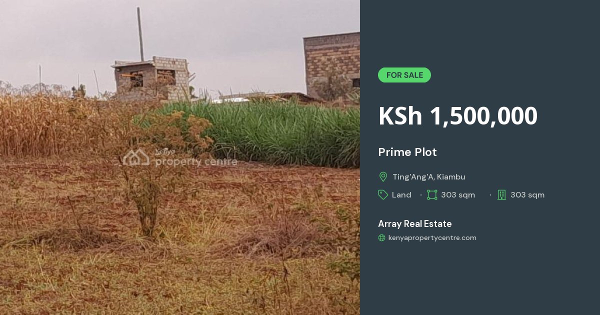 For Sale: Prime Plot , Tatu City , Ting'Ang'A, Kiambu | Kenya Property ...