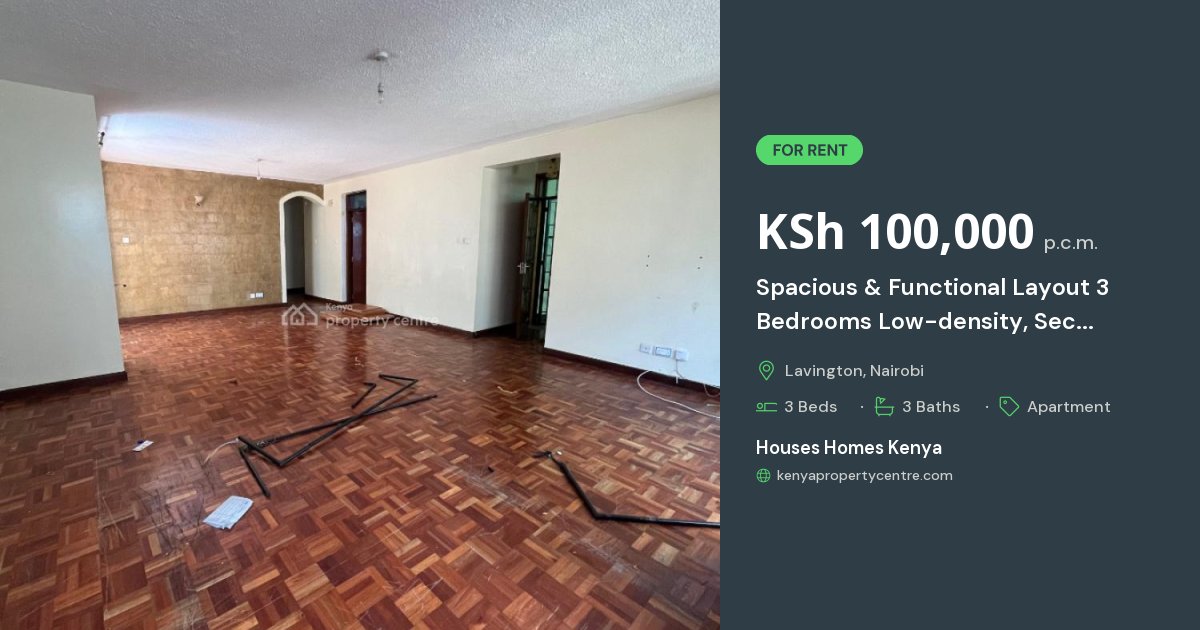 For Rent: Spacious & Functional Layout 3 Bedrooms Low-density, Secure ...
