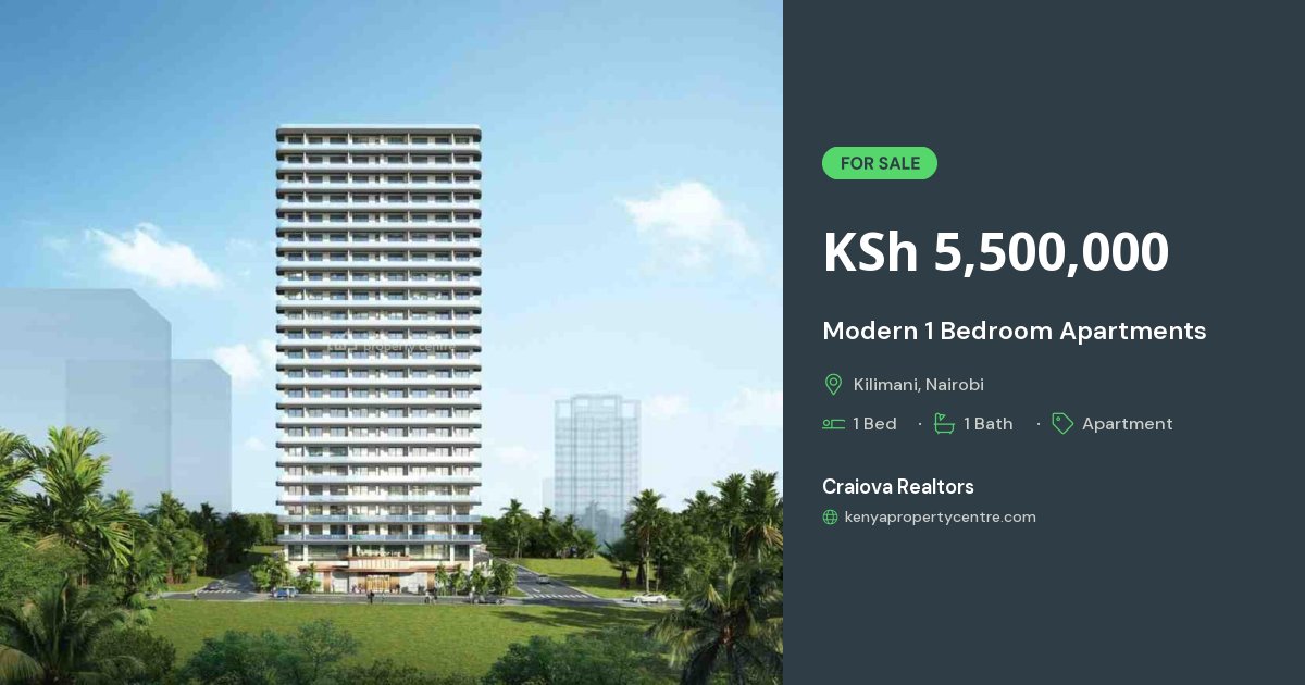 For Sale: Modern 1 Bedroom Apartments, Lenana Road, Kilimani, Nairobi ...