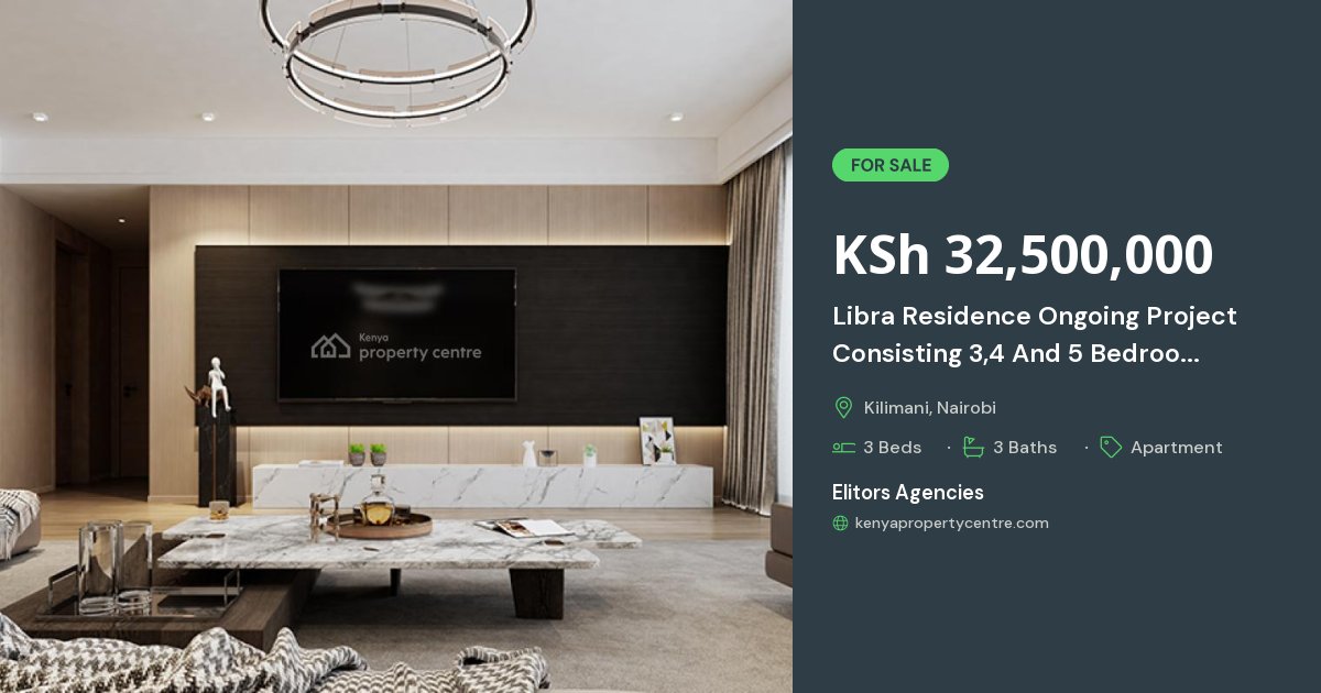 For Sale: Libra Residence Ongoing Project Consisting 3,4 And 5 Bedroom ...