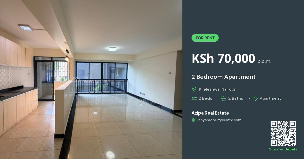 For Rent: 2 Bedroom Apartment , Kileleshwa, Nairobi | 2 Beds, 2 Baths ...